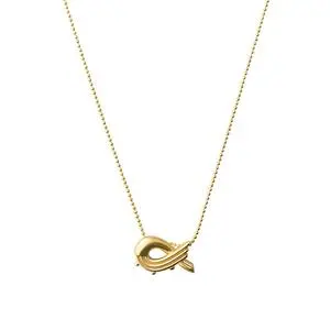BOLD MANIFEST DESIGNS Alpha Vintage Sculptural Geometric Pendant Necklace Plated Silver - Gold