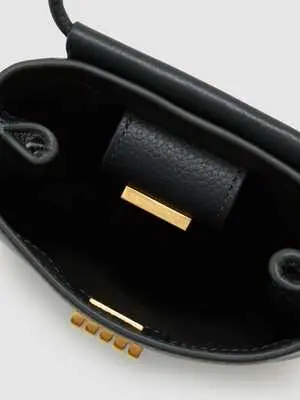 REISS Solene Grained-leather Phone Crossbody Bag