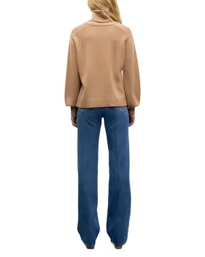 Gerard Darel Ramia Wool Turtleneck Sweater - Camel