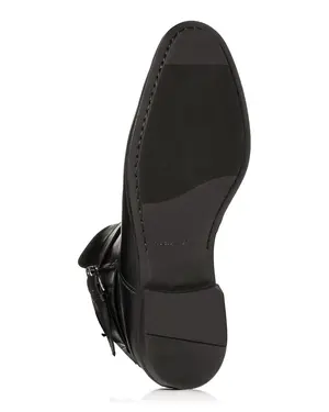 To Boot New York Desmond Leather Buckle Boots - Nero