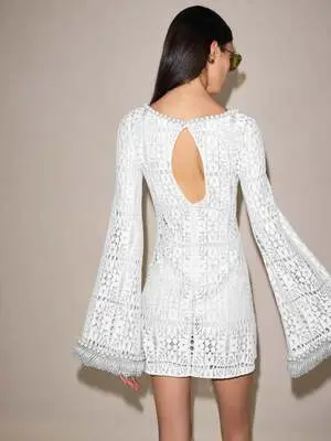 Alexis Soleya Crochet Mini Dress