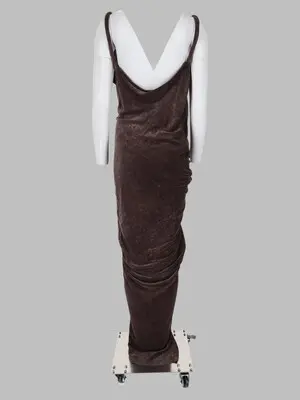 Rick Owens Abito Drappeggiato In Velluto