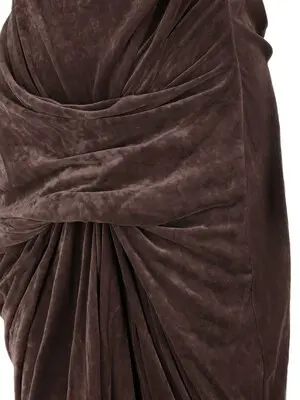 Rick Owens Abito Drappeggiato In Velluto