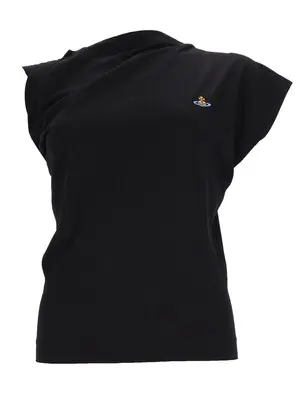 VIVIENNE WESTWOOD Top "hebo" Con Logo - Black