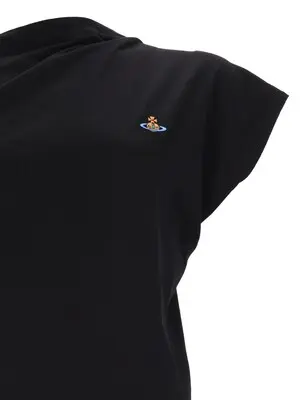 VIVIENNE WESTWOOD Top "hebo" Con Logo - Black