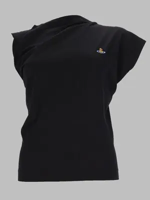 VIVIENNE WESTWOOD Top "hebo" Con Logo - Black