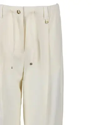 Moncler Drawstring Wool Trousers - Ivory