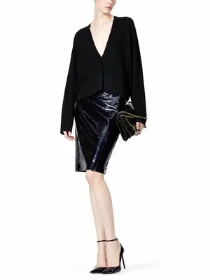 TOM FORD Sequined Midi Skirt - Blue