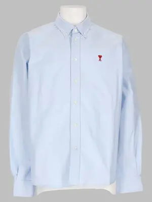 AMI Paris Logo Shirt - Azure