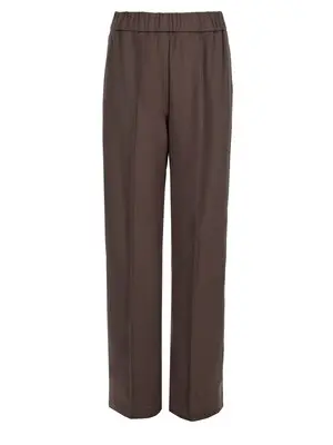Moncler Pantalone Sportivo In Pile Tecnico - Brown