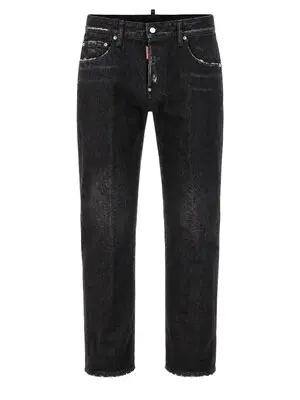 Dsquared2 Jeans Cinque Tasche In Denim - Black