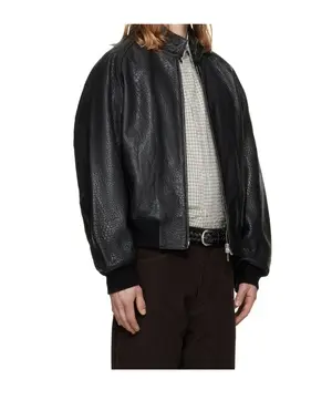 Studio Nicholson Leather Bomber Jacket