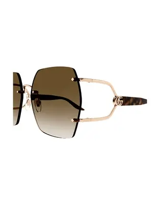 Gucci Geometric Frame Sunglasses