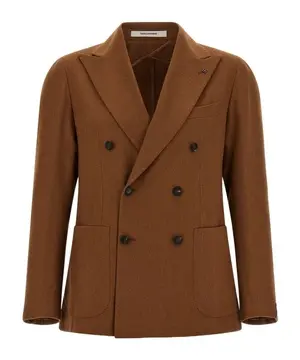 Tagliatore Double-breasted Patch-pocket Jacket
