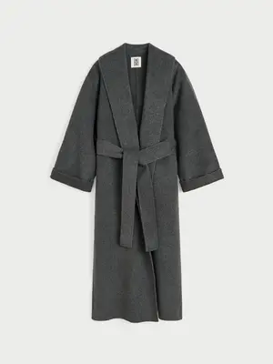BY MALENE BIRGER Trullem Wool Coat - Dark Grey Melange