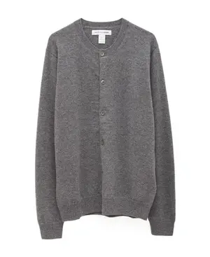 Comme Des Garçons Round-neck Knit Cardigan - Gray
