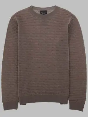 Giorgio Armani S Virgin Wool Crewneck Sweater - Beige