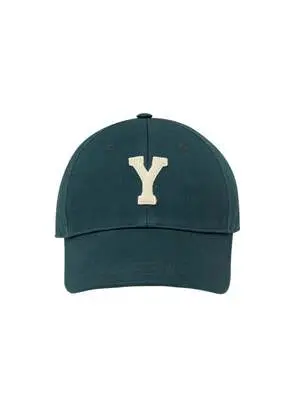 Saint Laurent Cotton Baseball Cap With Front Patch And Adjustable Engraved Closure