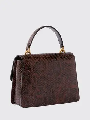 Pinko Love Bag One Mini Python-print Leather Handbag - Brown