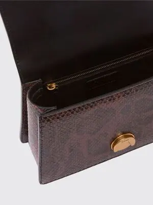 Pinko Love Bag One Mini Python-print Leather Handbag - Brown