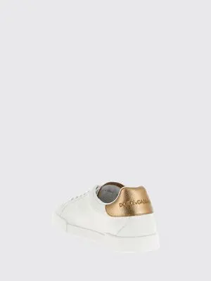 Dolce & Gabbana Leather Sneakers - Gold