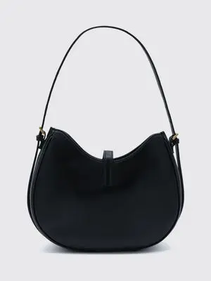 Versace Emblème Lambskin Leather Hobo Bag With Medusa Logo - Black