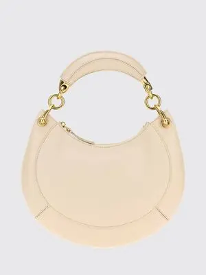 Chloé Smooth Calfskin Banana Handbag With Rigid Handle - Milk