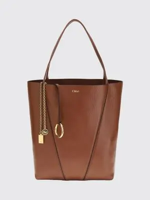 Chloé Grained Calfskin Tote Bag - Brown