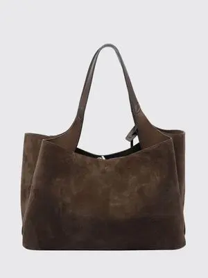 TOD'S Suede Shoulder Bag With T Timeless Logo - Brown