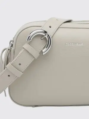 COCCINELLE Grained Leather Crossbody Bag - Grey 1