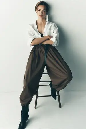 Anthropologie Barrel Trouser Pants