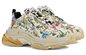 Balenciaga Gucci X The Hacker Project Triple S 'flora Print