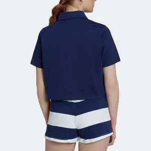 Adidas Original Crop Zip Polo Shirt