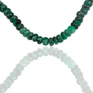 HERITAGEMODA Natural Emerald Bead Necklace