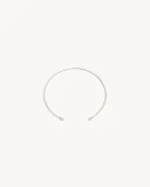 Saint Laurent Thin Cuff In Sterling Silver