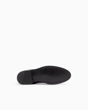 Giorgio Armani Boots In Brushed Leather With Leather Sole