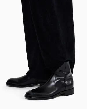 Giorgio Armani Brushed Leather Boots