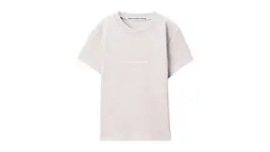 Alexander Wang Shrunken Short Sleeve Logo Print Tee Shirt - Pink