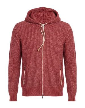 Eleventy Cardigan Brick Size Alpaca Wool, Cotton