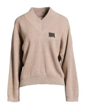 Brunello Cucinelli Sweater Size Cashmere, Brass, Leather - Beige
