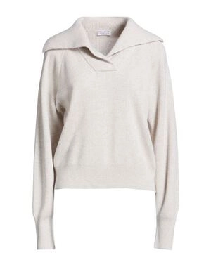 Brunello Cucinelli Sweater Light Size Cashmere, Brass, Leather - Grey