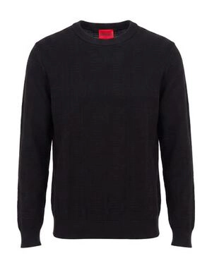 Hugo Sweater Sand Size Cotton - Black