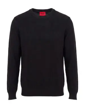 Hugo Sweater Sand Size Cotton - Black