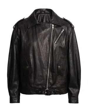 STREET LEATHERS Leather Biker Jacket - Black