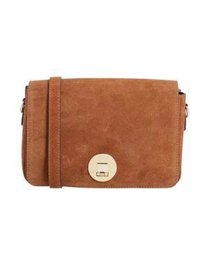 LAURA DI MAGGIO Suede Flap Bag - Brown