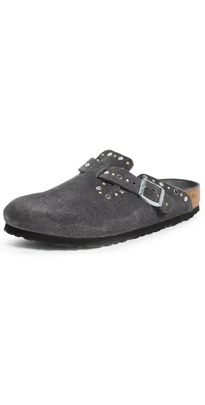 BIRKENSTOCK Boston Rivets Tonal Clogs - Charcoal