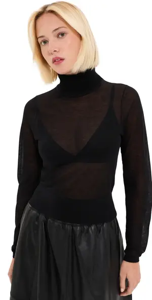 LE BOP Palmer Turtleneck Pullover - Black