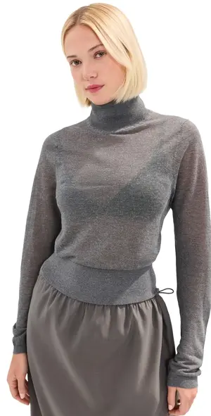 LE BOP Palmer Turtleneck Pullover - Thunderstom Grey