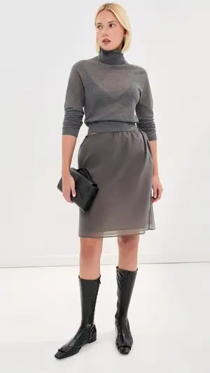LE BOP Palmer Turtleneck Pullover - Thunderstom Grey