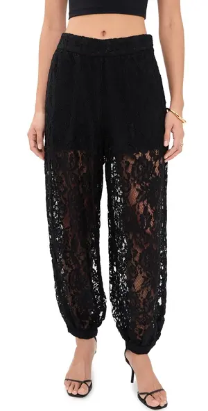 WAYF Rebecca Lace Balloon Pants - Black